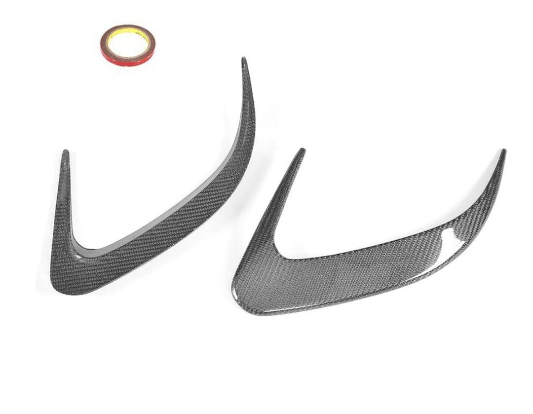 Carbon Fiber Car Rear Bumper Side Vent Canards For Mercedes-Benz W218